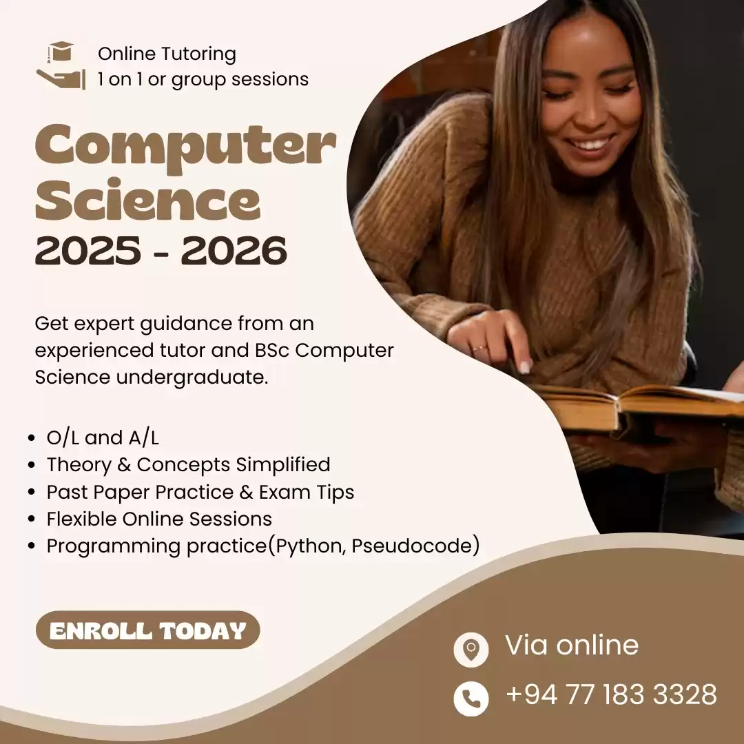 Computer Science Tuition O/L and A/L | London O/L (London Exams) | Colombo