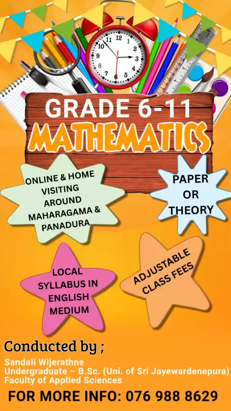 Grade 6-11 Mathematics | Mathematics (O/L (Grade 6-11)) | Kalutara