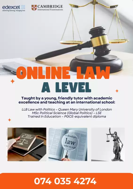 Law (Edexcel & Cambridge) | Law | ONLINE