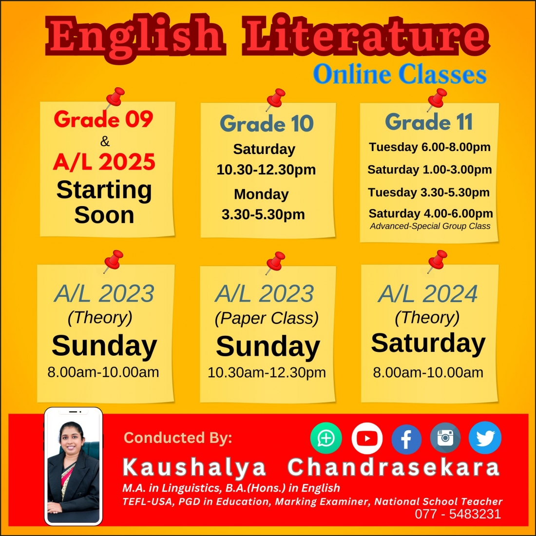Literature Class English Litreature O L Grade 6 11 ONLINE