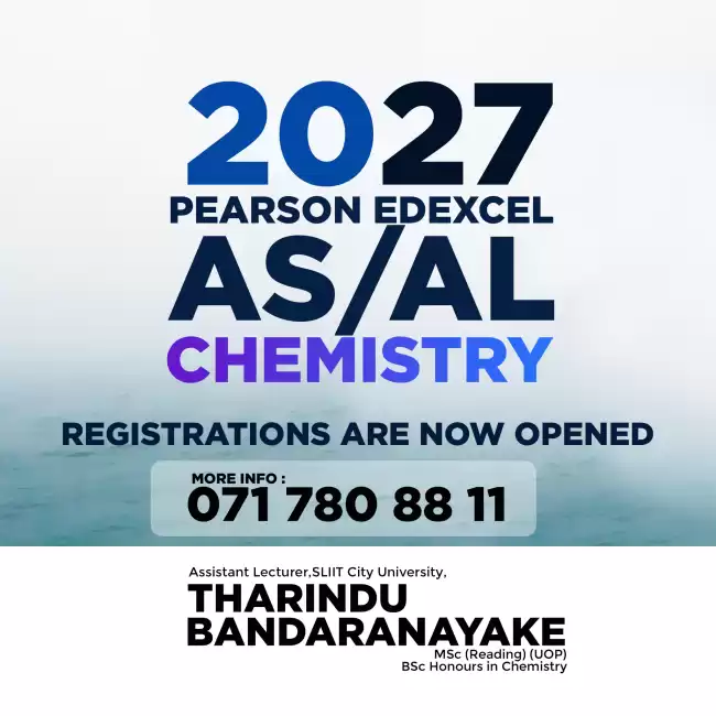 Edexcel Chemistry AS and AL classes | London A/L (London Exams) | ONLINE