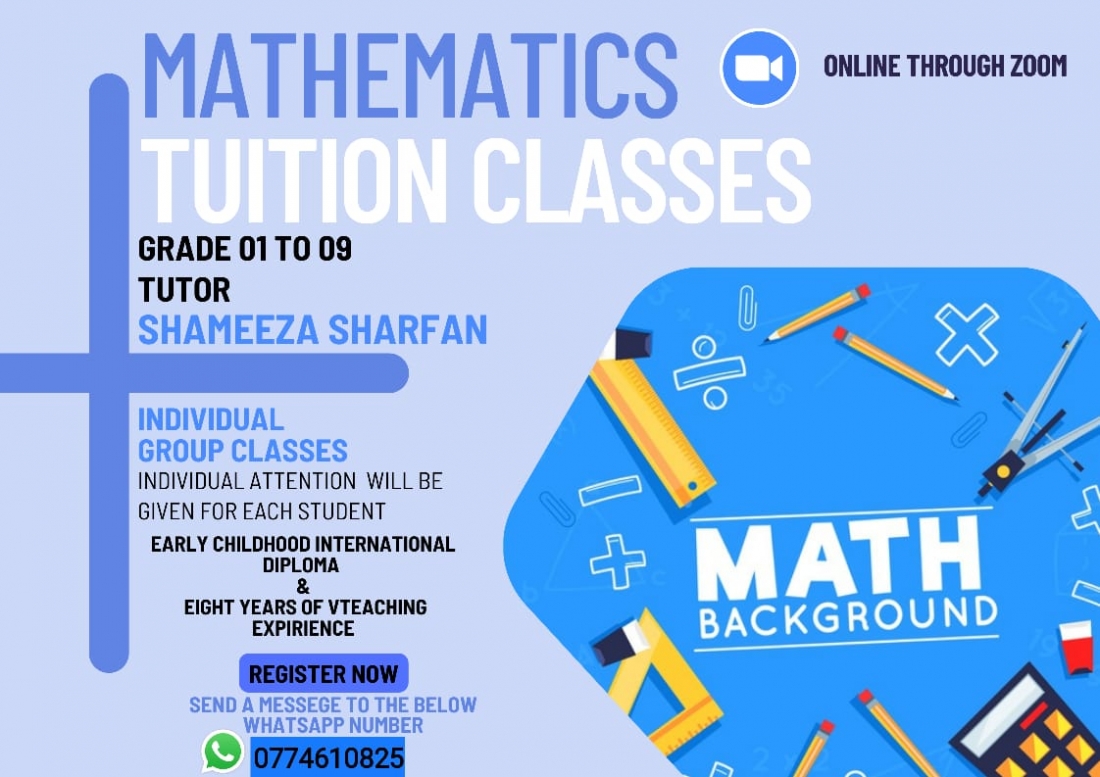 Online English Medium Mathematics Classes From Grade 1 Onwards Local 