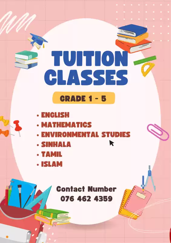Tuition Classes | Grade 3/4/5 | Colombo